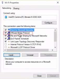 رفع خطای Network Bridge در VMware Workstation