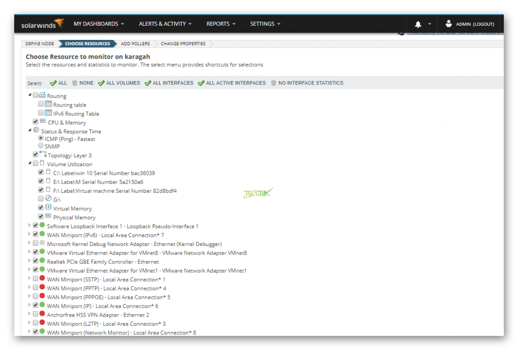 اضافه کردن Node به نرم افزار Solarwinds