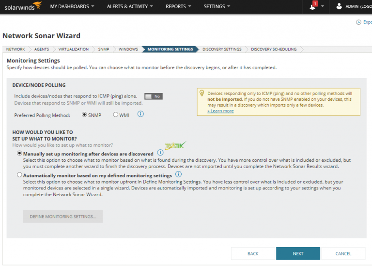 آموزش Network Discovery در Solarwinds + ویدیو