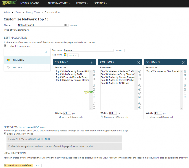 آشنایی با قابلیت NOC در SolarWinds