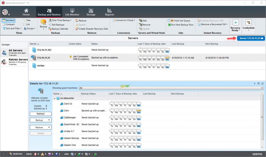 نحوه Restore کردن Backup ها در Veritas Backup Exec