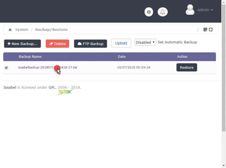 آموزش Backup گرفتن از Issabel و Elastix
