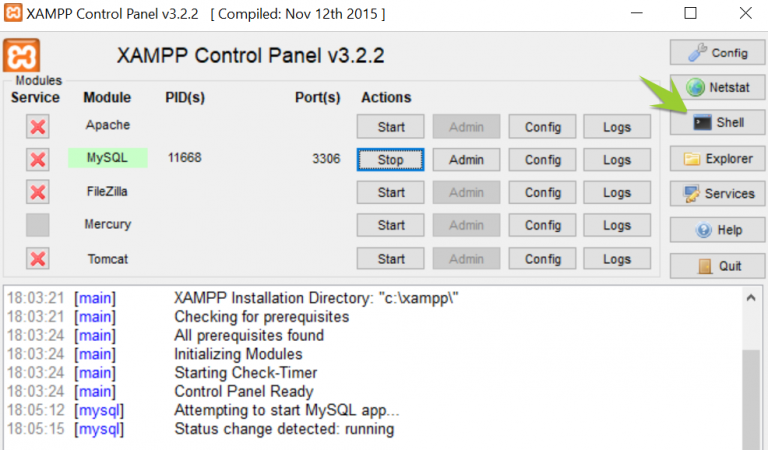 تهیه بکاپ از دیتابیس MySQL در XAMPP نسخه های قدیمی به منظور به روزرسانی ...