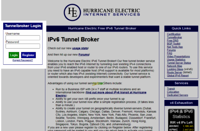 نحوه دریافت IPv6 برای میکروتیک با TunnelBroker