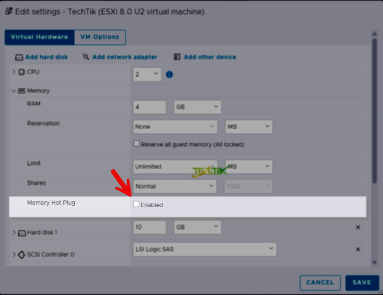 مدیریت RAM در VMware ESXI